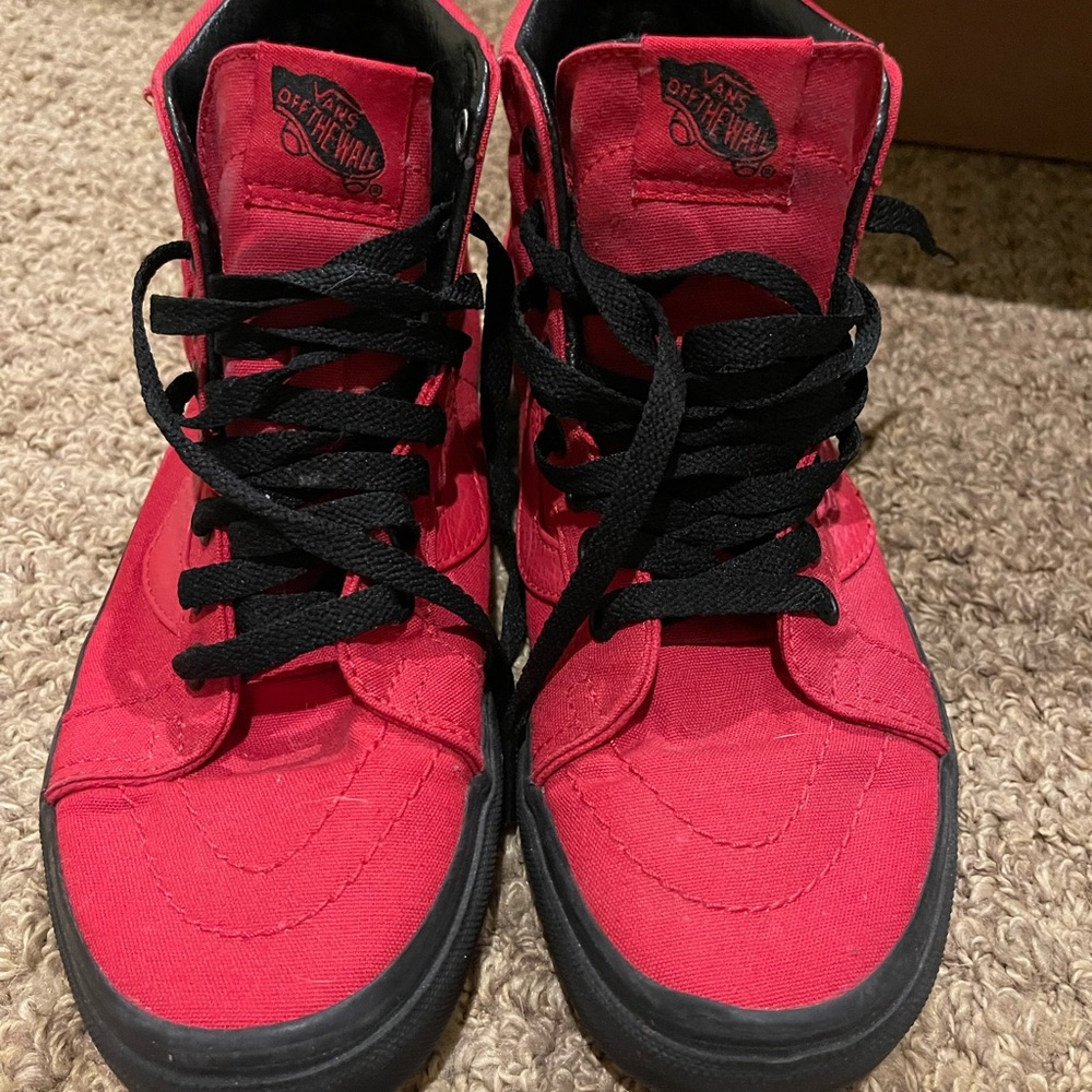 Vans Red/Black High Top Sneakers - Gem